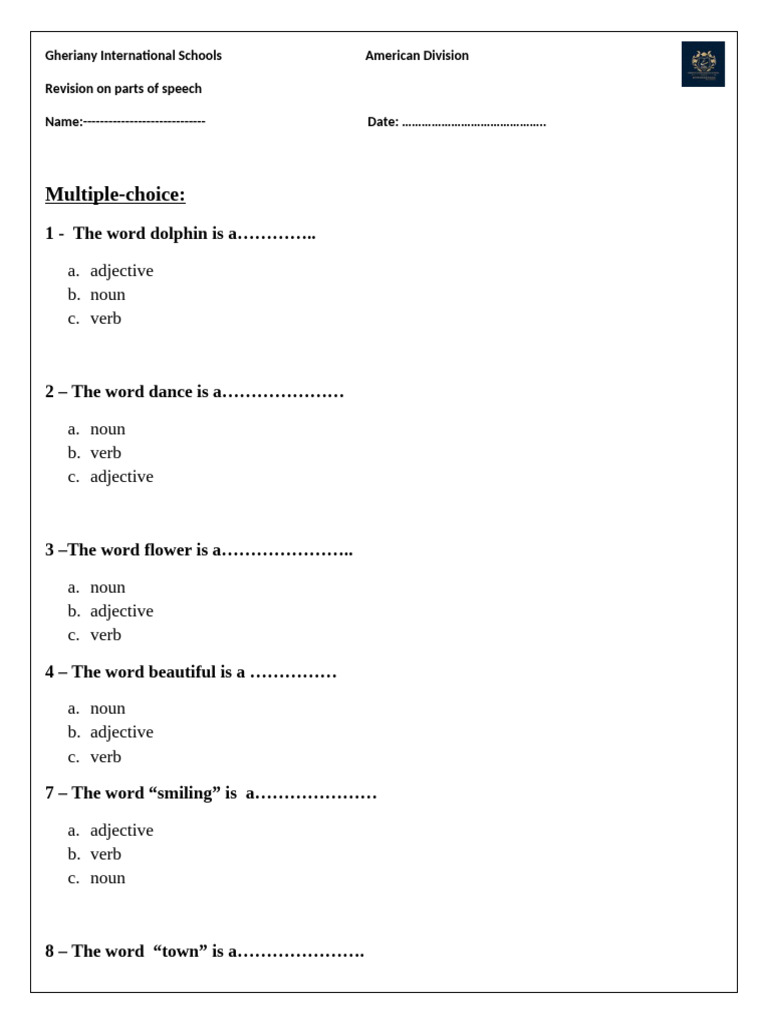 Nouns - Verbs - Adjectives | PDF | Language Arts & Discipline