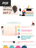OREO Paragraph Writing Structure Scaffold - YEAR 2 | PDF