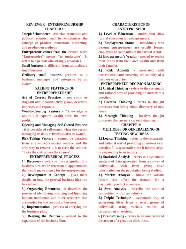 Reviewer Entrepreneurship | PDF | Entrepreneurship | Business