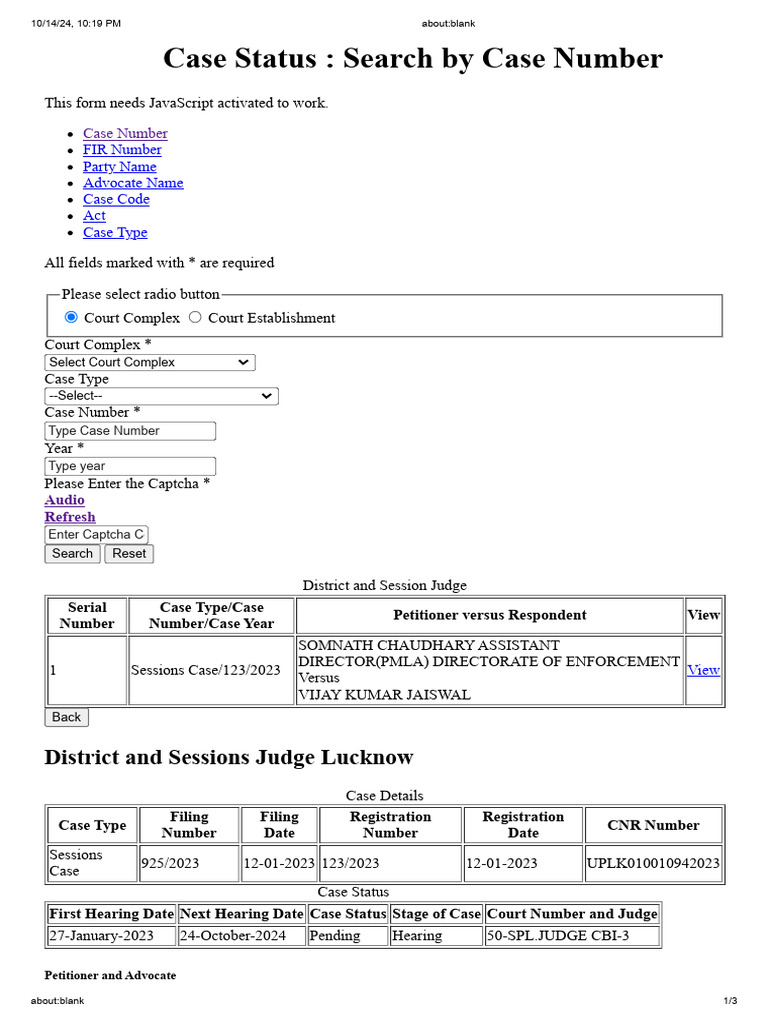 Ed Case Status As On 14.10.2024 | PDF | Crimes | Crime & Violence