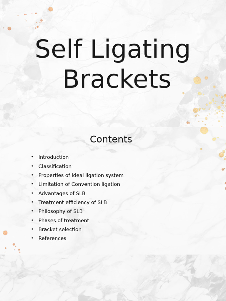 Overview of Self-Ligating Brackets | PDF | Dentistry Branches ...