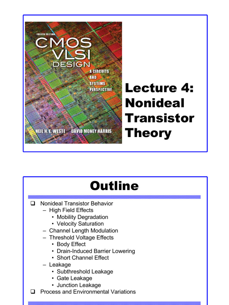 5 Lect4 Nonideal - Compressed | PDF | Cmos | Field Effect Transistor