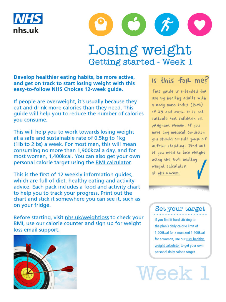 Losing Weight NHS | PDF | Body Mass Index | Healthy Diet