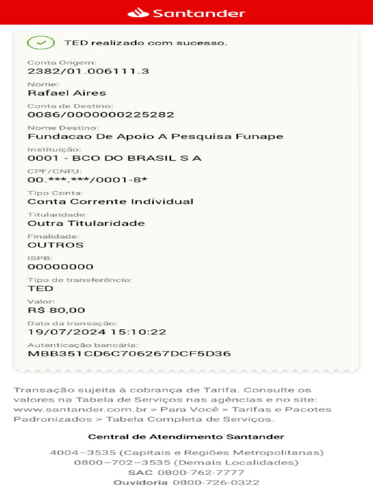 Comprovante de Taxa de Inscriç | PDF