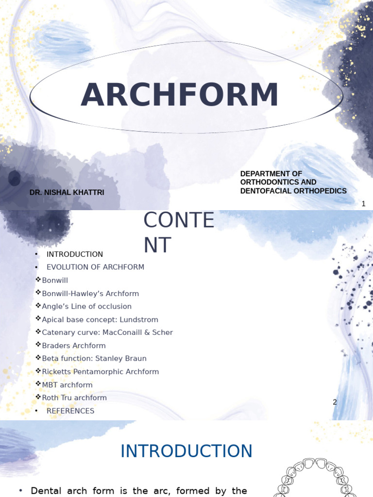 Archform | PDF | Orthodontics | Ellipse