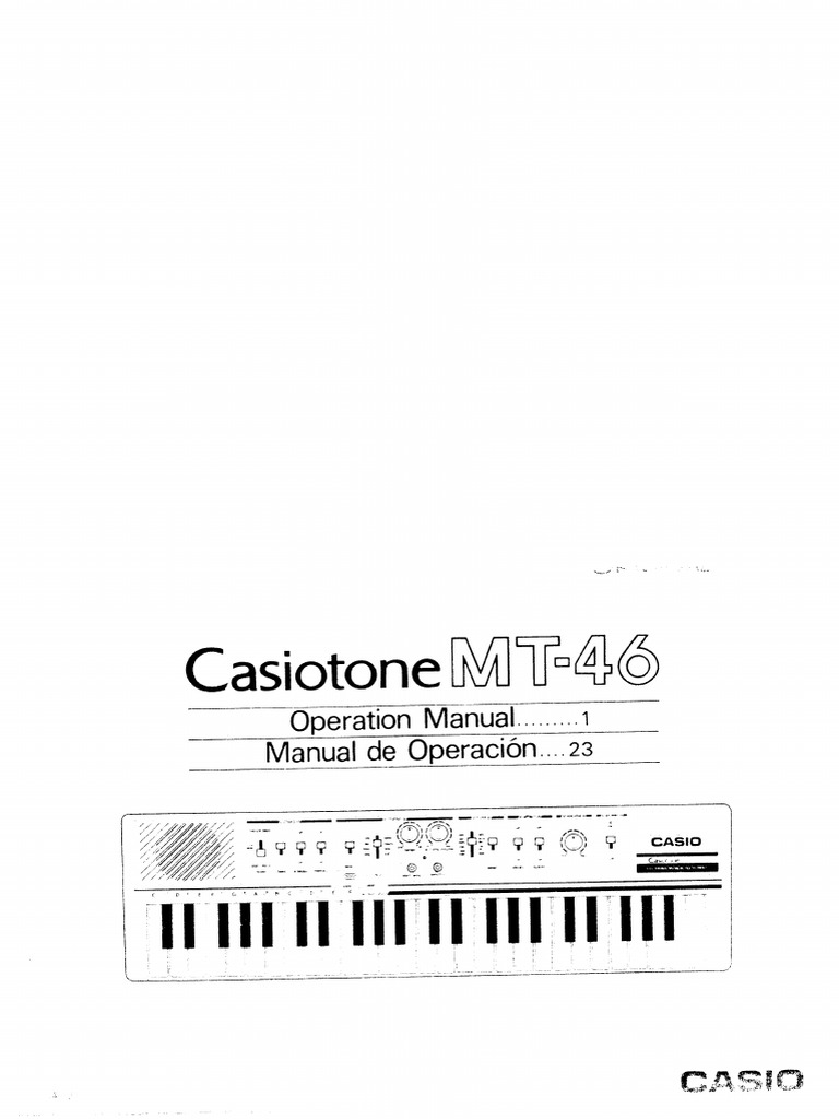 Casio MT-46 Manual | PDF
