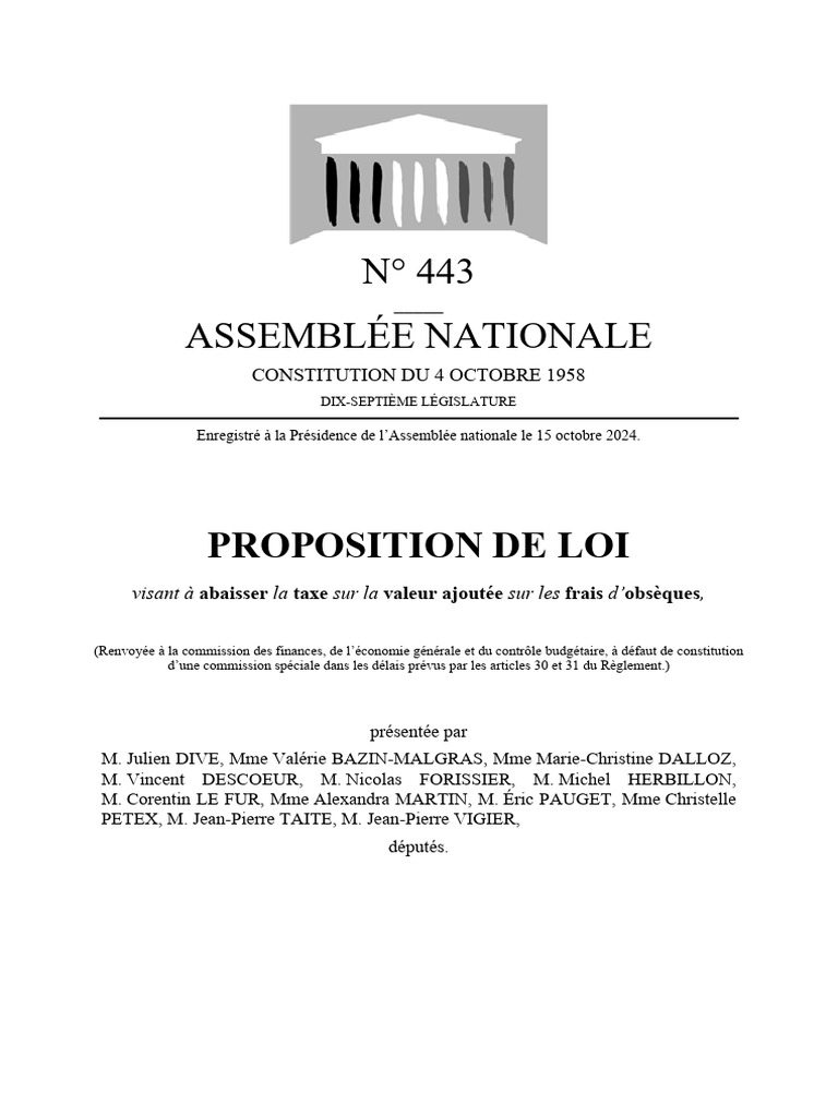 Abaissement de la TVA sur les obsèques | PDF | Taxe sur la valeur ...