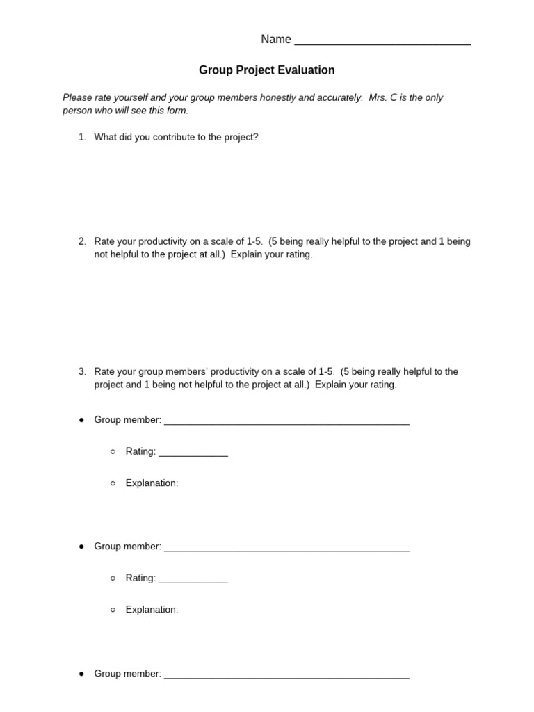 Group Project Eval | PDF