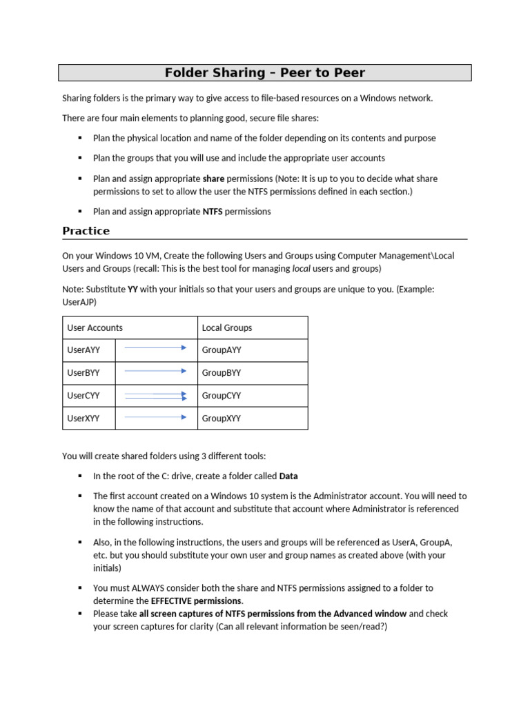 Windows Folder Sharing Guide | PDF | Computer File | Directory (Computing)
