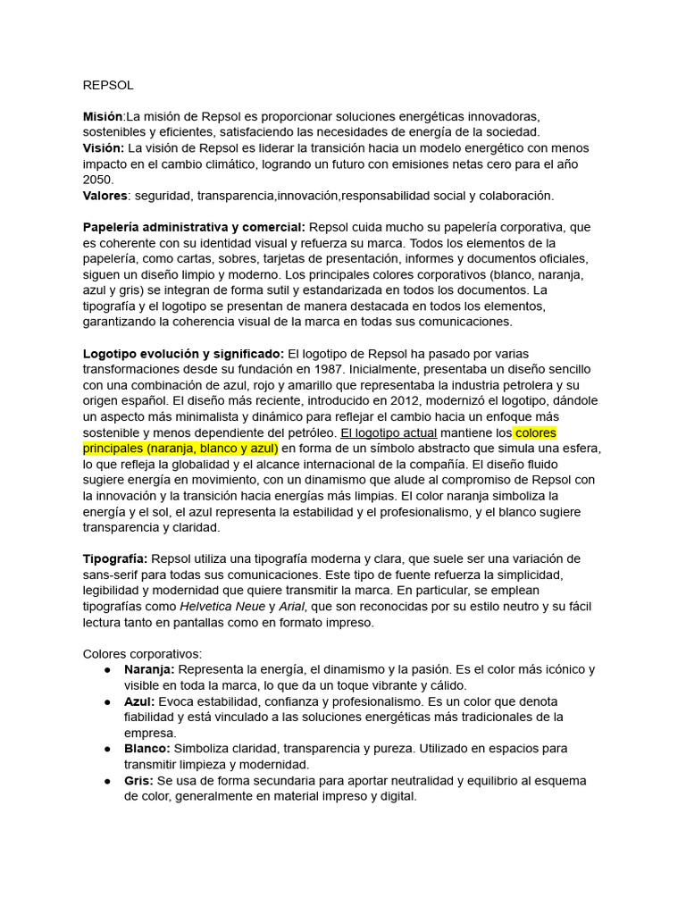 REPSOL | PDF | Diseño | Color