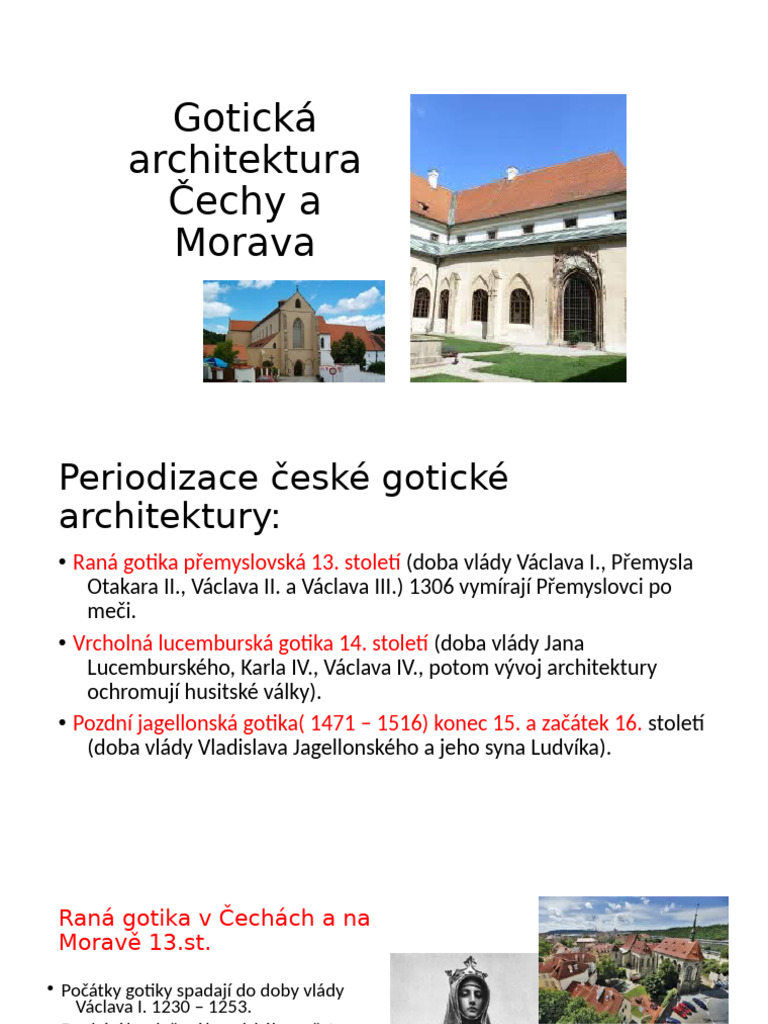 Gotická Architektura Čechy A Morava | PDF