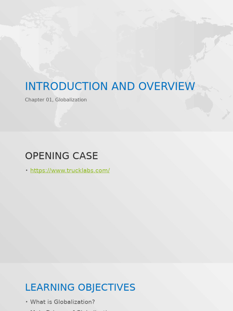 Globalization CH - 01 | PDF | Globalization | Foreign Direct Investment