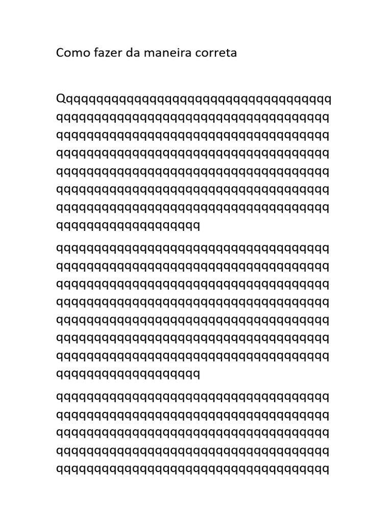 Como Fazer Da Maneira Correta | PDF
