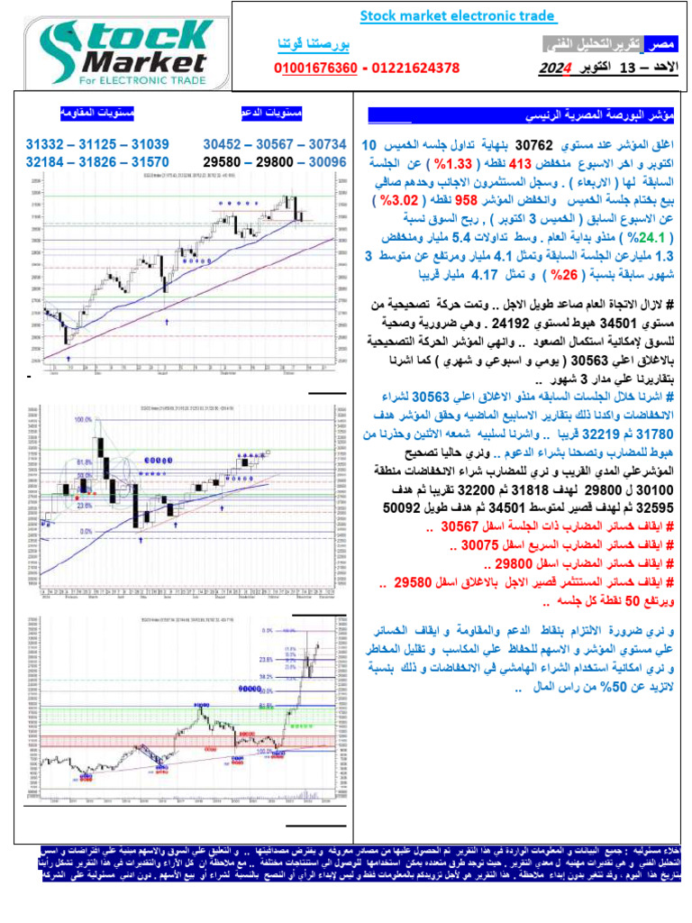 Stock Market Report 13-10-2024 | PDF