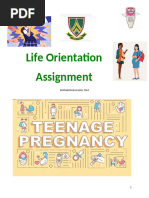 Life Orientation Term 3 Project | PDF | Adolescence | Teenage Pregnancy