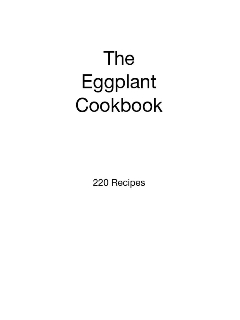 Eggplant Cook Book 220 | PDF | Eggplant | Teaspoon