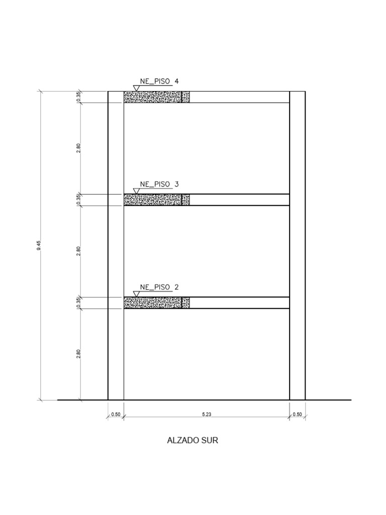 Portico Escalera - Alzado Sur | PDF