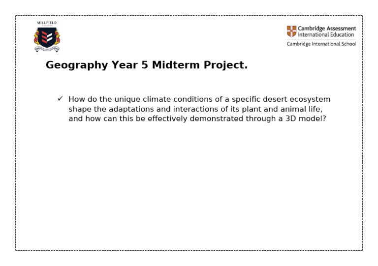 Geography Year 5 Midterm Project | PDF | Science & Mathematics