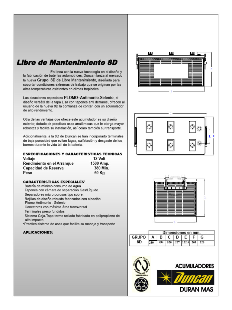 Duncan 8D-1500 | PDF
