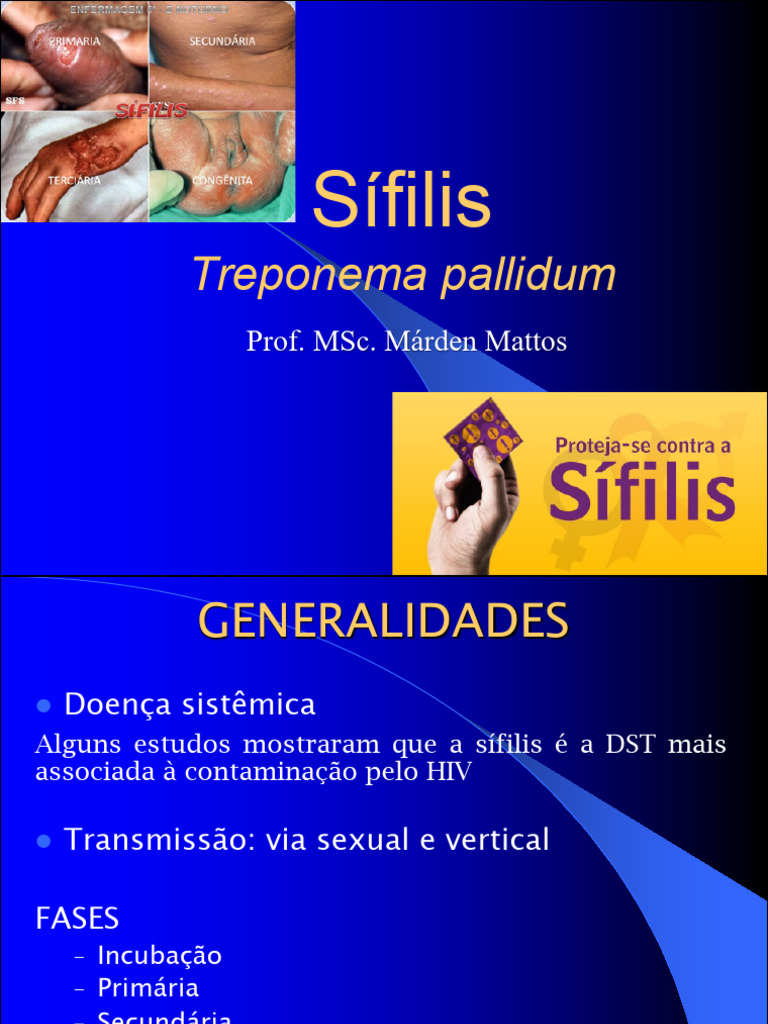 Sífilis | PDF | Ciências da Saúde | Epidemiologia