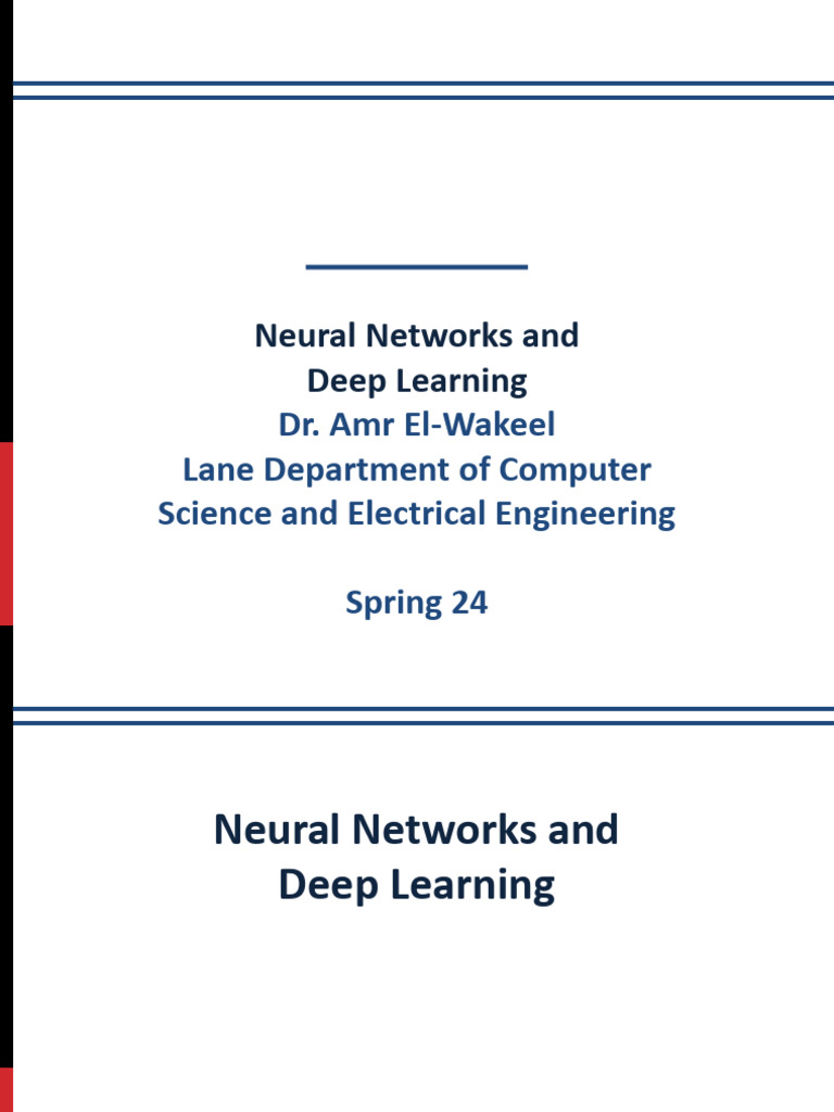 Lecture 10 Pdf Deep Learning Artificial Neural Network