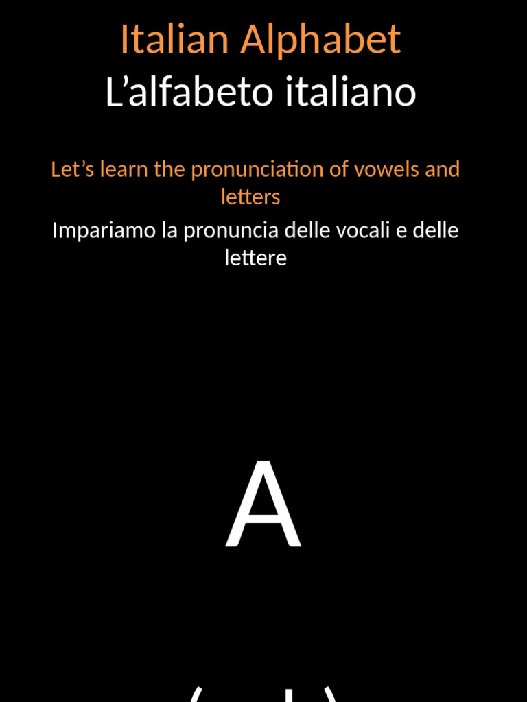 Italian Alphabet | PDF | Human Voice | Phonetics