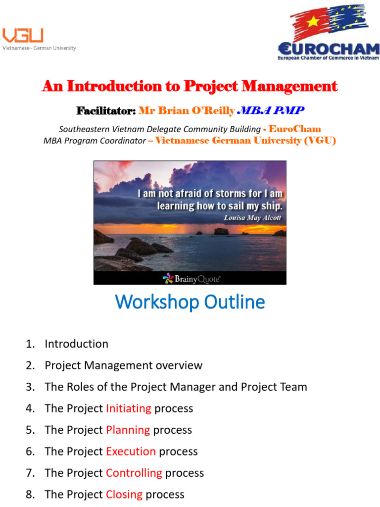 An Introduction To Project Management: Facilitator | PDF | Project ...