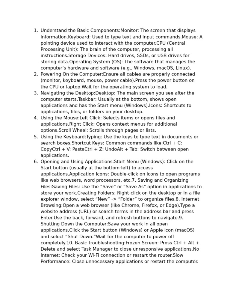 How to Operate a Computer | PDF | Window (Computing) | Icon (Computing)