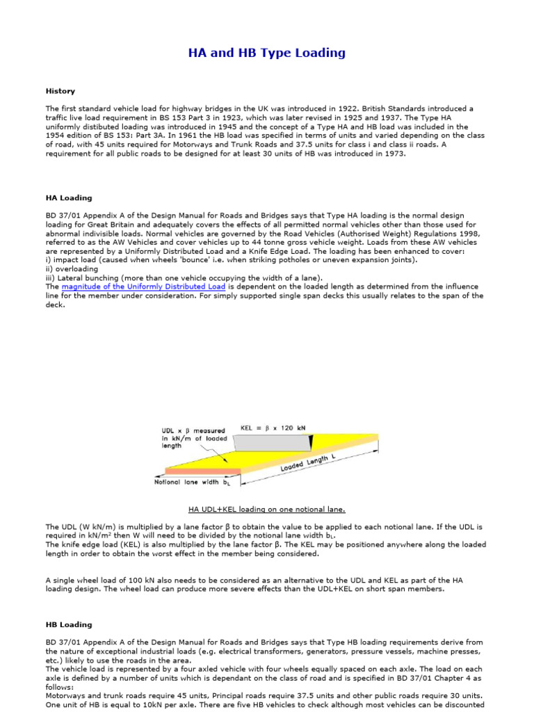 HA and HB Type Loading | PDF | Bending | Beam (Structure)