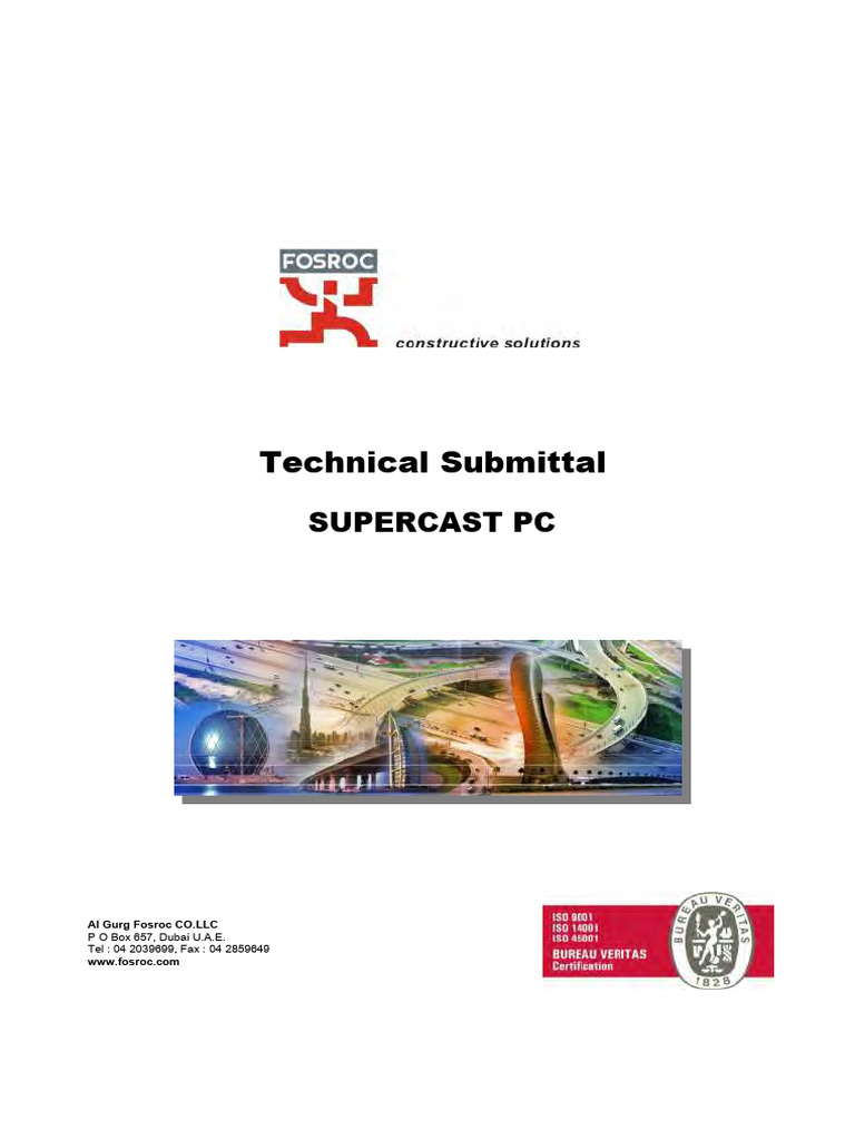 SUPERCAST PC-With Estidama-01-06-23 | PDF | Building Insulation | Iso 9000