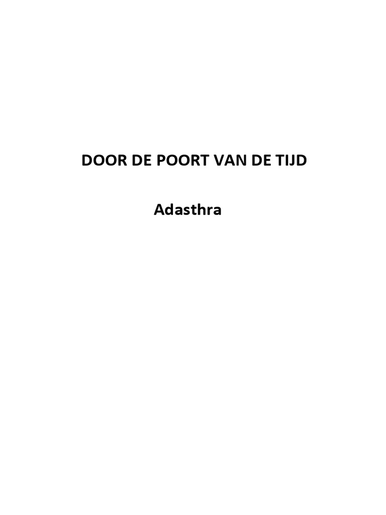Door de Poort Van de Tijd Peter Groeneveld | PDF