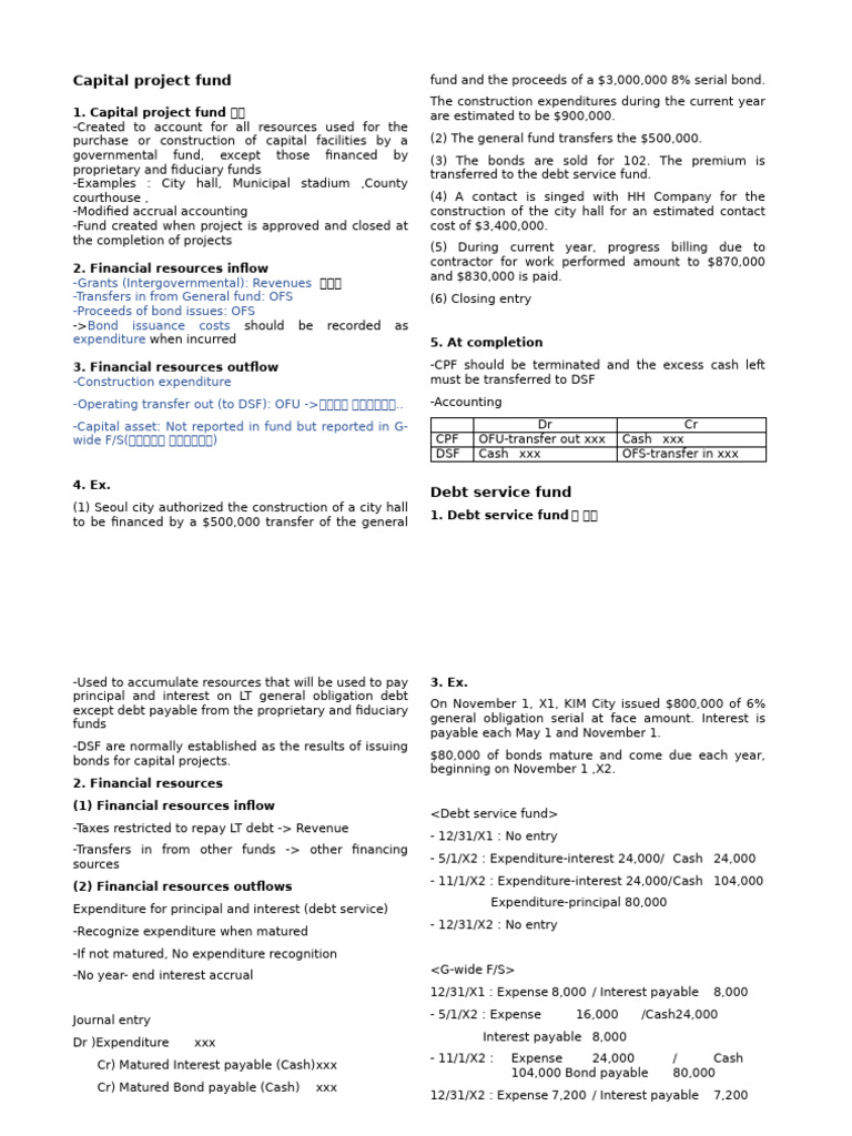 Capital Project Fund | PDF | Debt | Fund Accounting