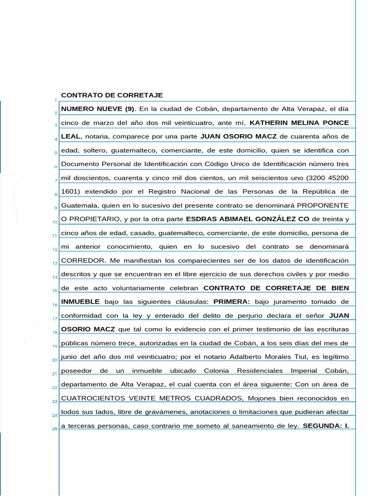 Contrato de Corretaje | PDF