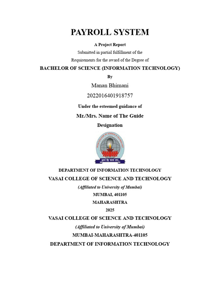 Payroll System 1 | PDF | Payroll | Software Testing