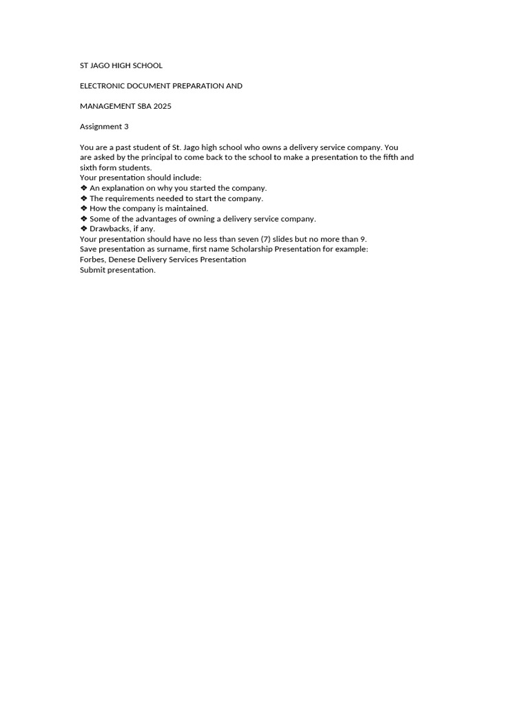 Edpm Sba 3 Instructions | PDF | Business