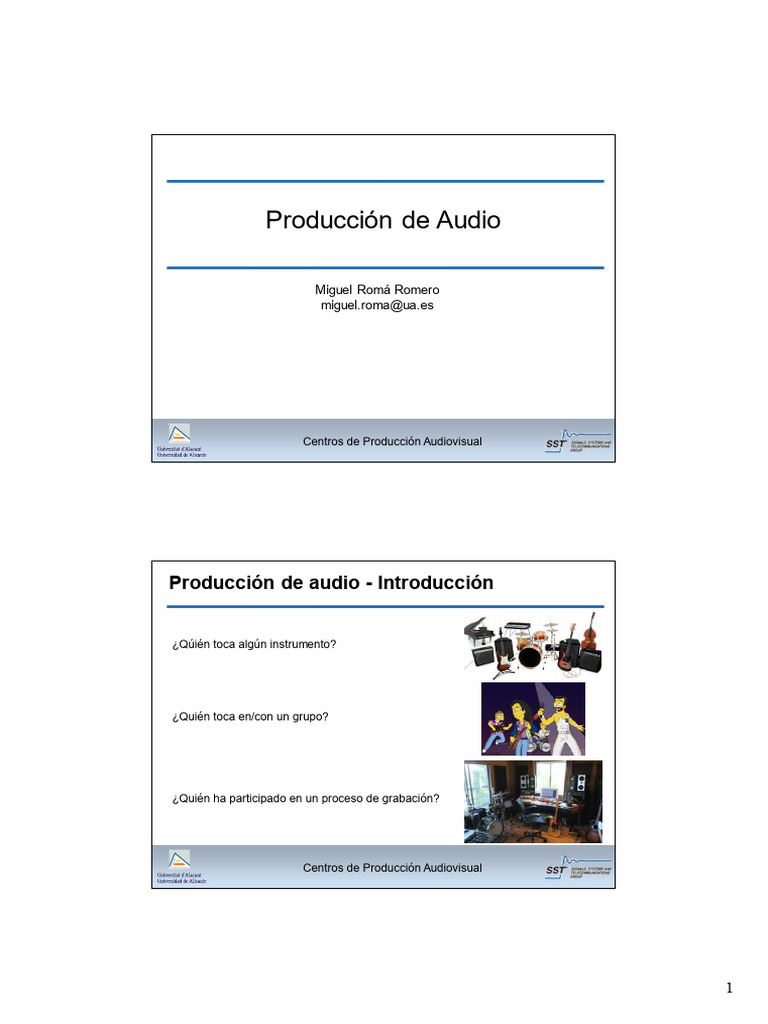 Producción de Audio: Calidad y Estudio | PDF | Producción de sonido ...