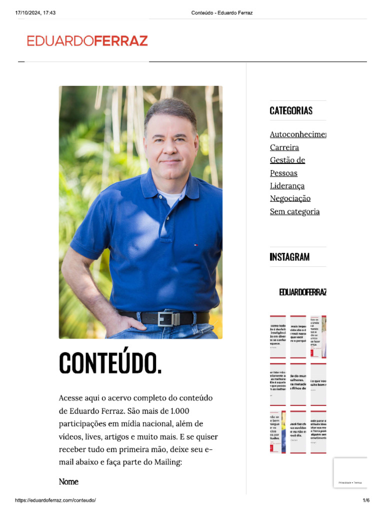 Conteúdo - Eduardo Ferraz | PDF