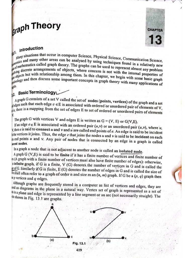Graph Theory Chapter PDF | PDF