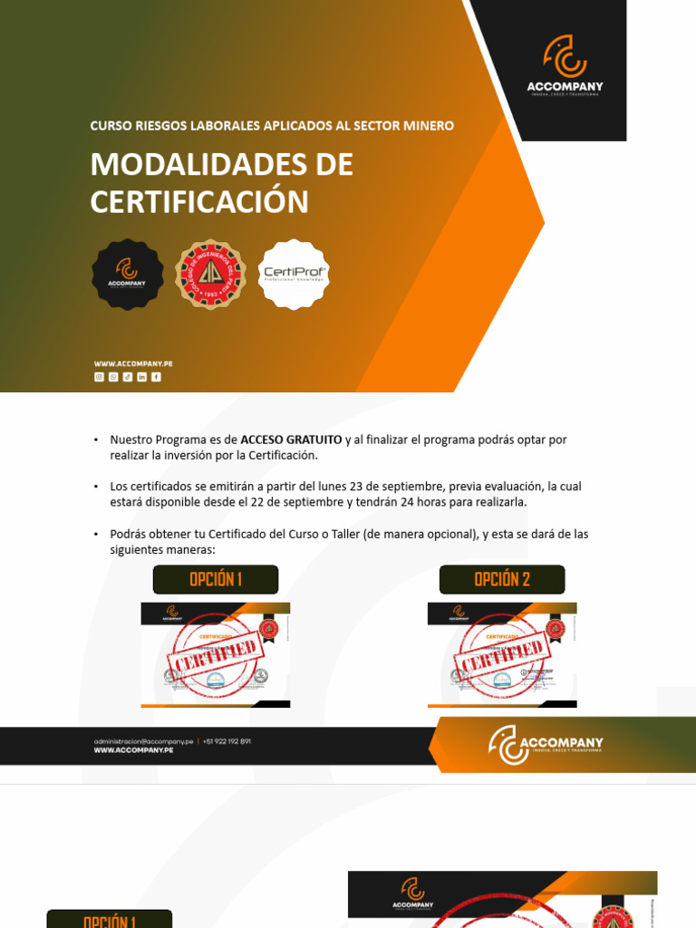 MODALIDADES DE CERTIFICACIÓN | PDF