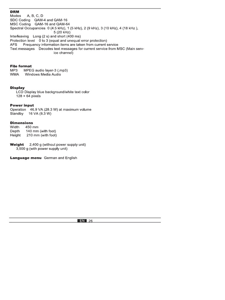Technisat Multyradio 1 DRM | PDF