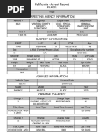 California Vehicle Pursuit Report Form | PDF | California Highway ...