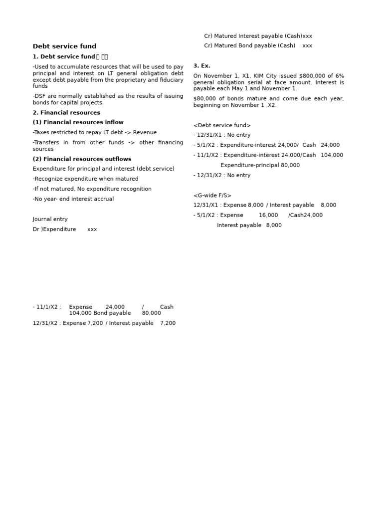 Debt Service Fund | PDF