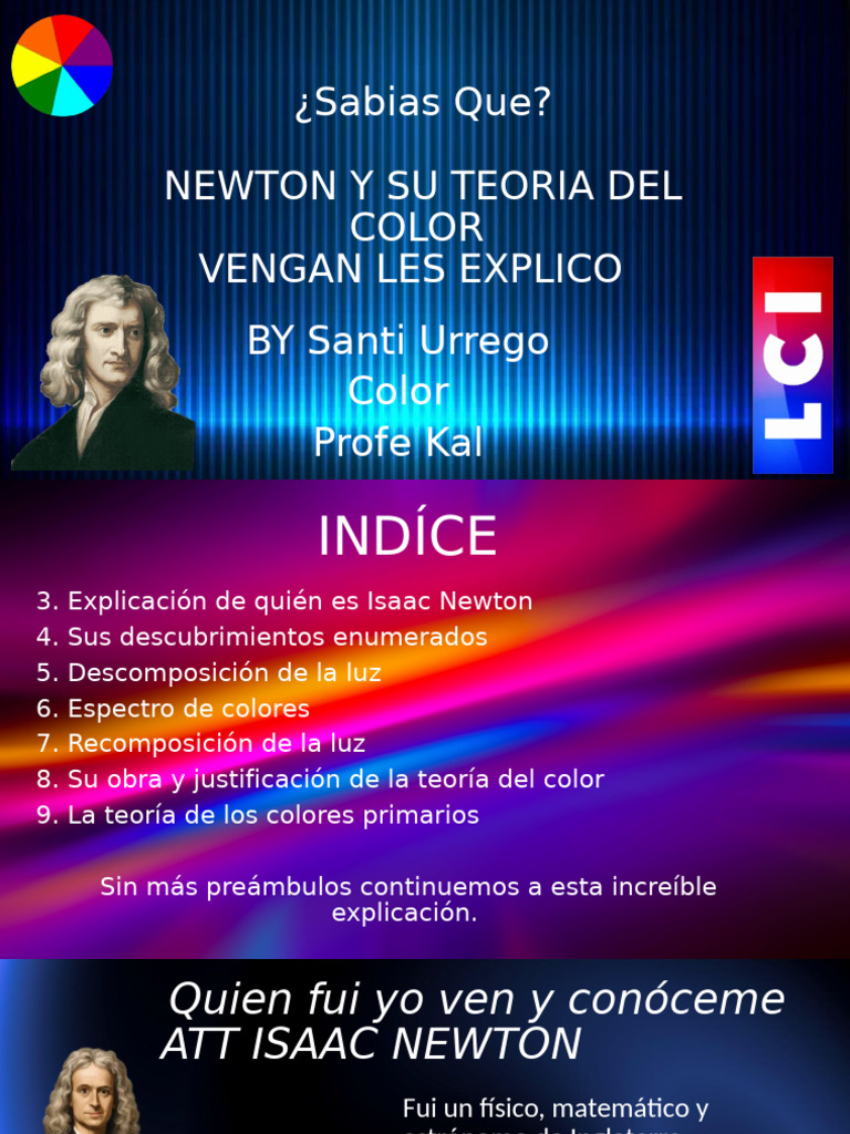 Teoria Del Color de Isaac Newton | PDF | Color | Ligero