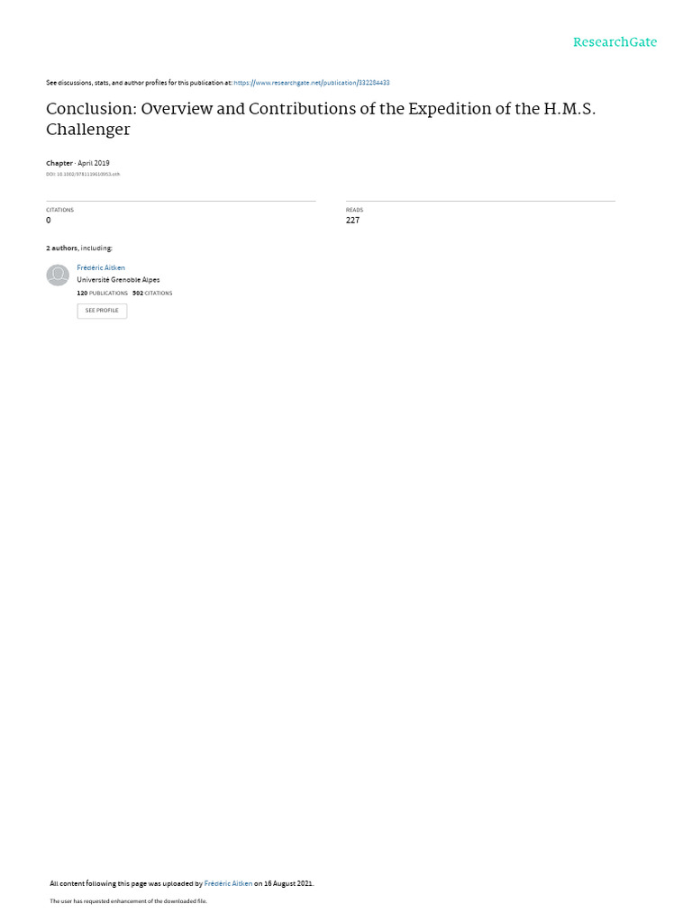 Conclusion Overview and Contributions of The Exped | PDF | Oceanography ...