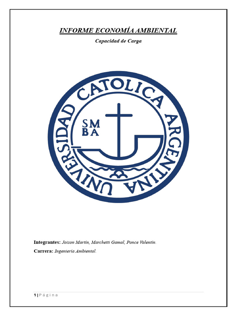 Capacidad de Carga (Joison, Marchetti, Ponce) | PDF | Sustentabilidad ...