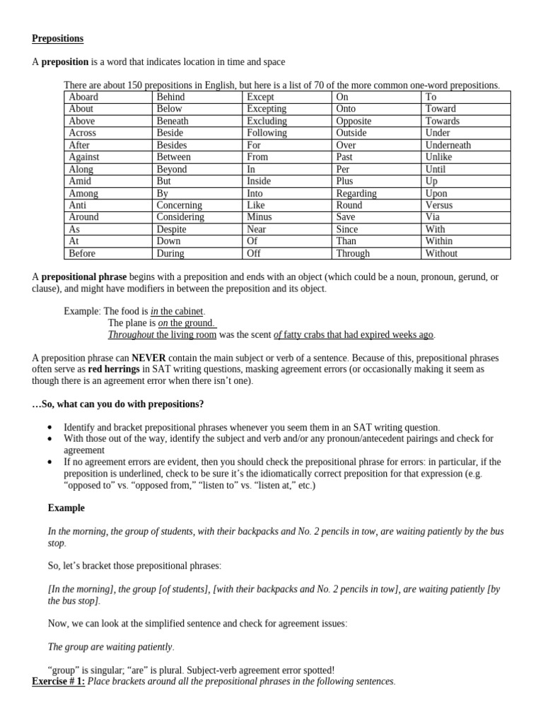 Prepositions Frosh 3 | PDF | Preposition And Postposition | English Grammar