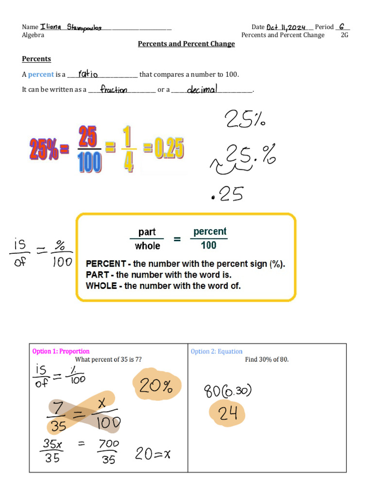 Oct 11, 2024 - Notes | PDF | Percentage | Interest