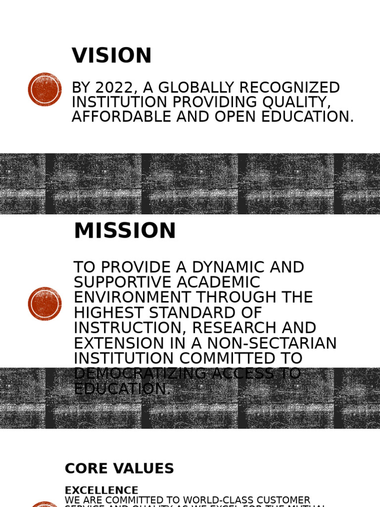 Vision Mission and Values | PDF