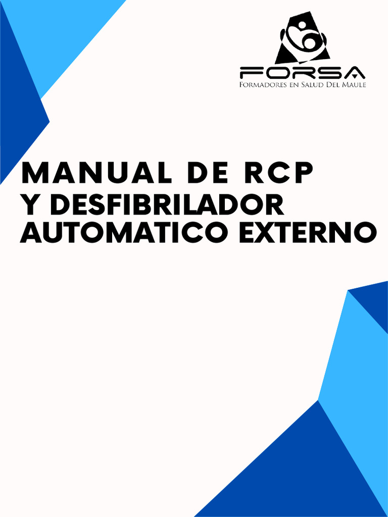 Manual de RCP y Dea | PDF | Reanimación cardiopulmonar | Paro cardíaco