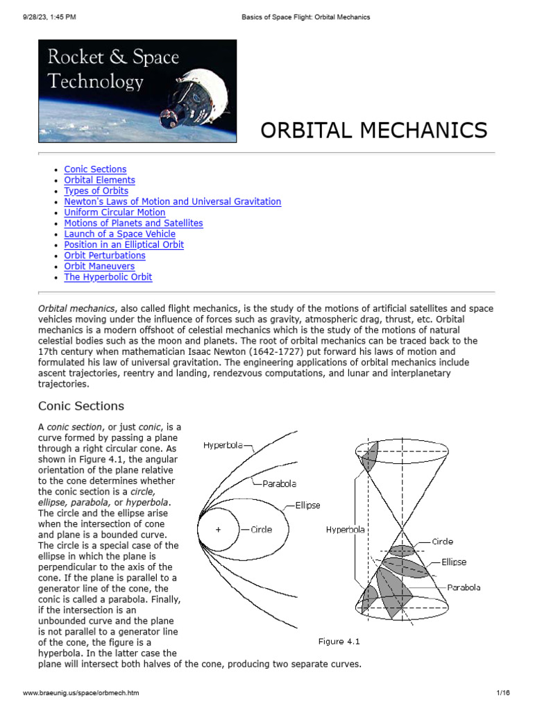 Basics of Space Flight_ Orbital Mechanics | PDF | Orbit | Apsis